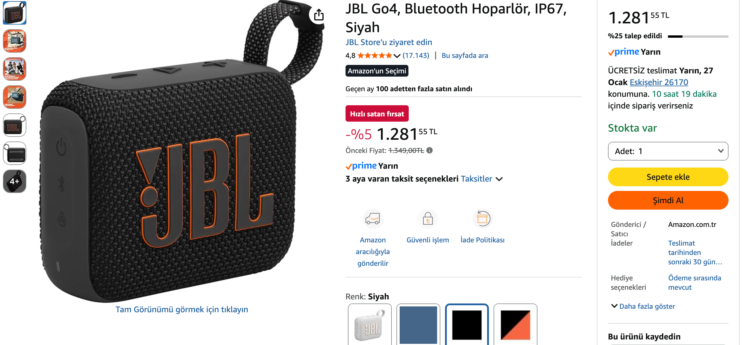 JBL Go4 - 1281₺ : Amazon Orijinal JBL Store - R10.net