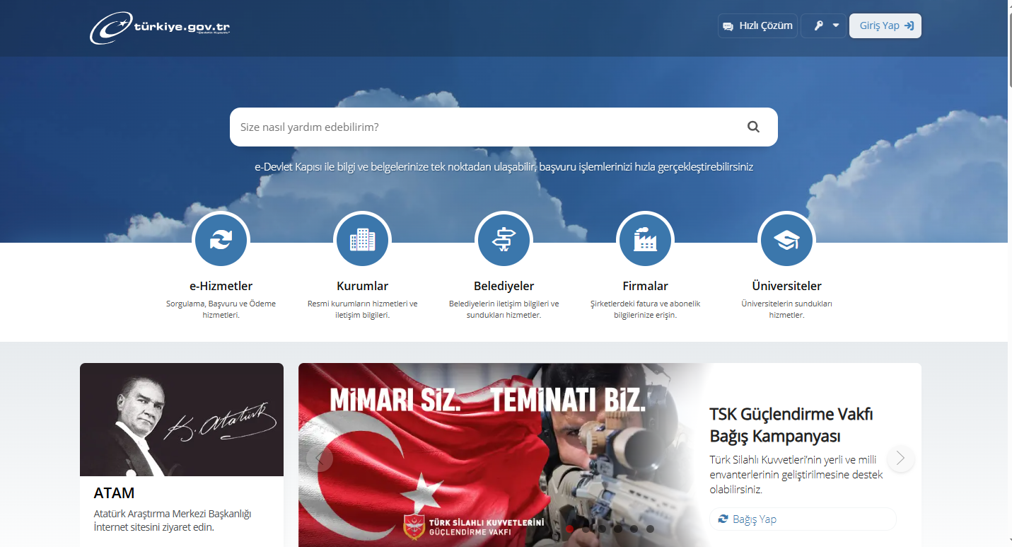 E-Devlet'e hoş geldiniz! - R10.net