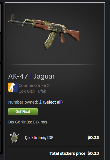 AK-47 | Jaguar (Well-Worn) 2.500 TL - R10.net