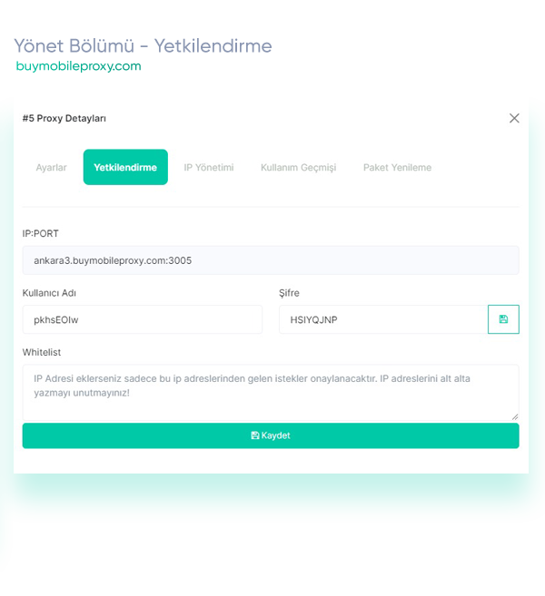 Mobil Proxy ⭐ API Reset ⭐ IP Izni & Kullanıcı Adı-Şifre ⭐ Anlık Deneme ⭐ Günlük-Haftalık-Aylık ...