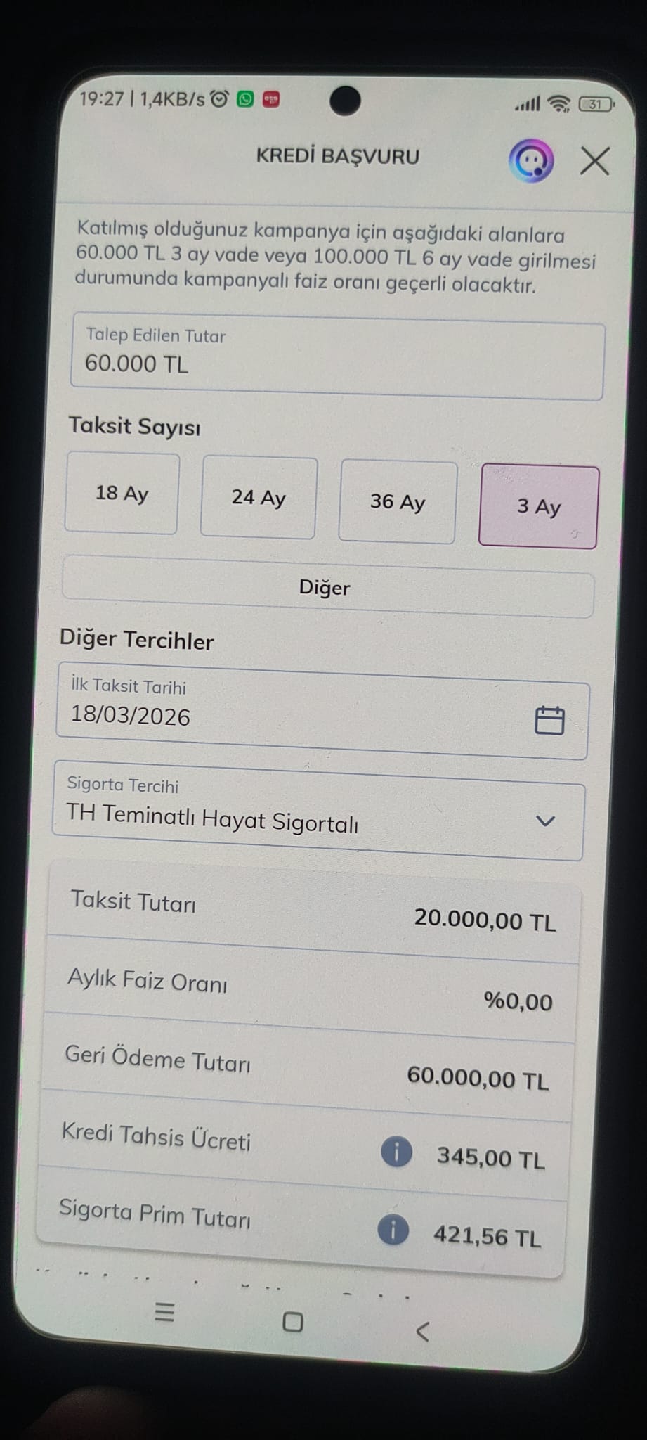 Qnb Finans bank 60 bin TL Sıfır faiz kredi - R10.net