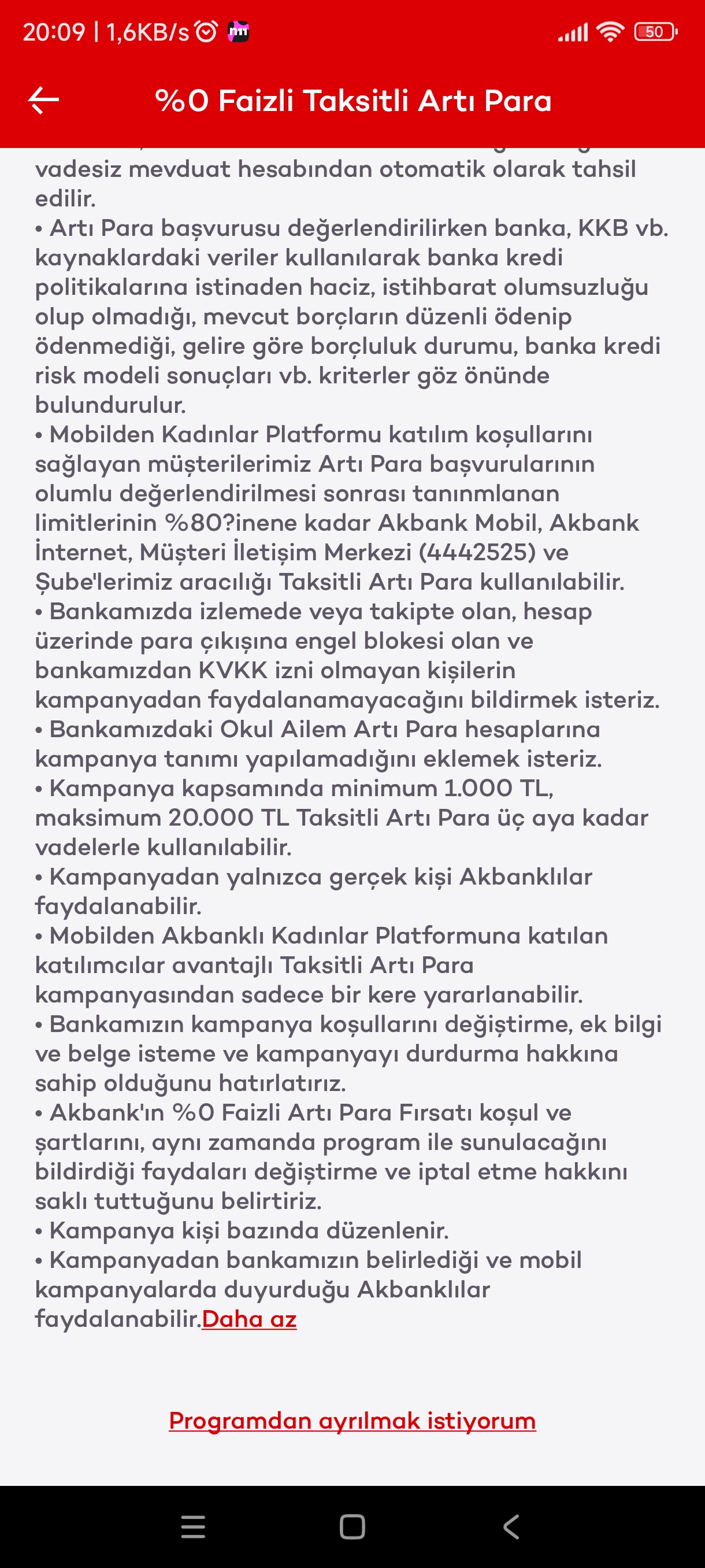 Akbank 20 bin TL Sıfır Faiz 3 taksit (Kadınlara Özel) - R10.net