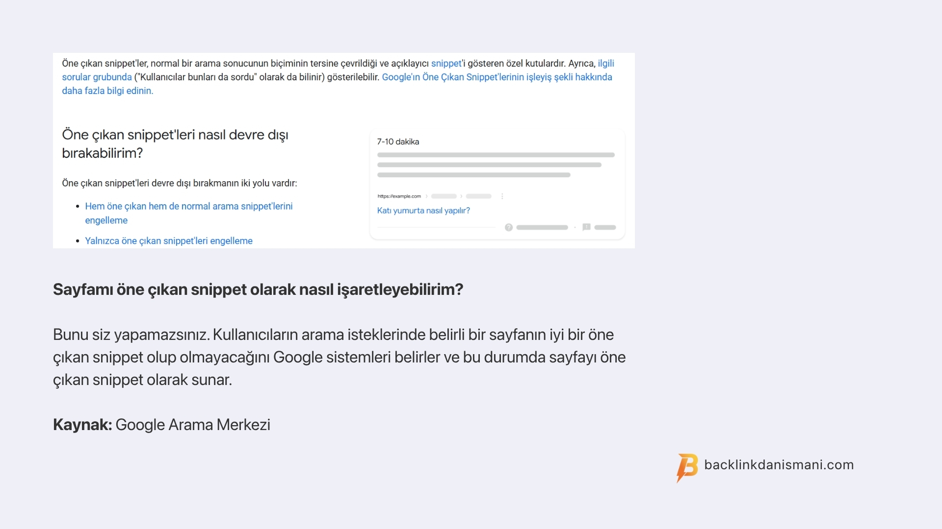 Featured Snippet Rehberi - R10.net