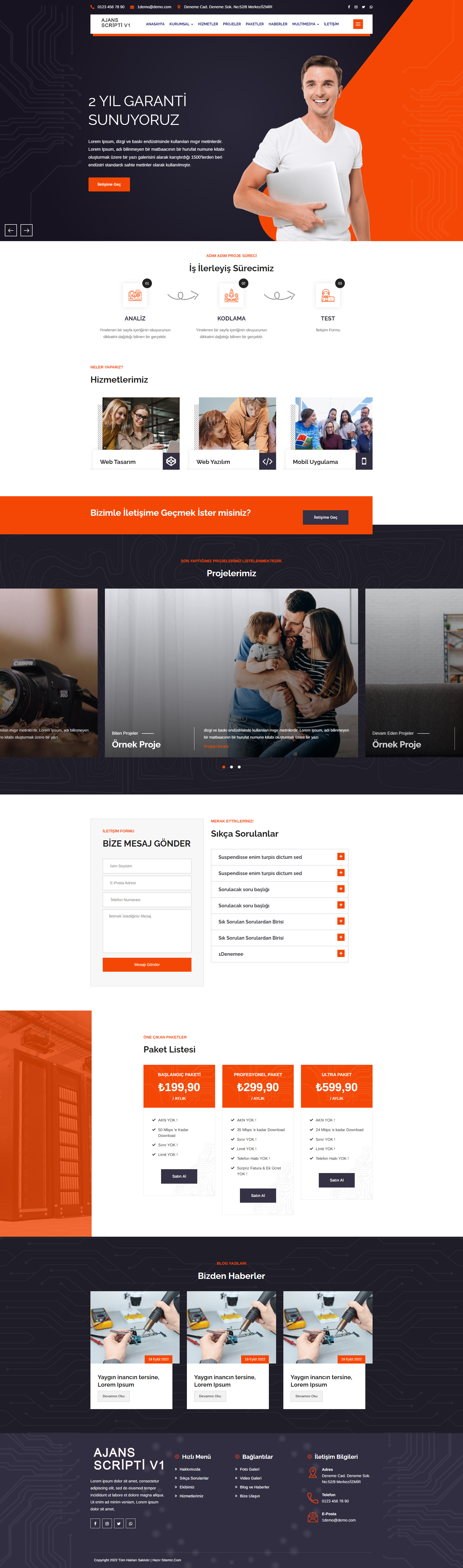 PHP: Ajans / Kurumsal Script - Responsive Tasarım - PDO - R10.net
