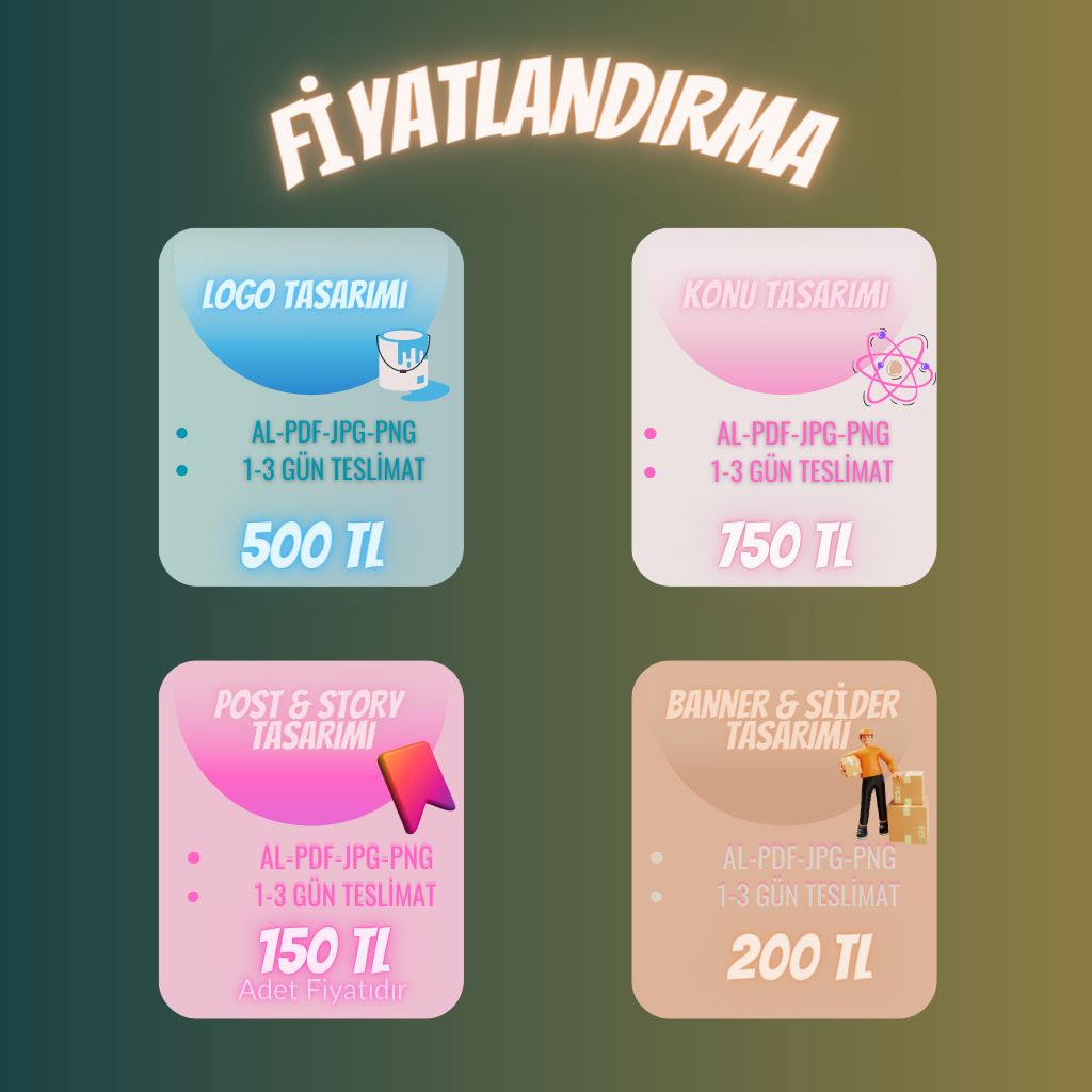 Taban Fiyattan Grafik Tasarım İşleriniz Yapılır Logo, Banner, Konu ...