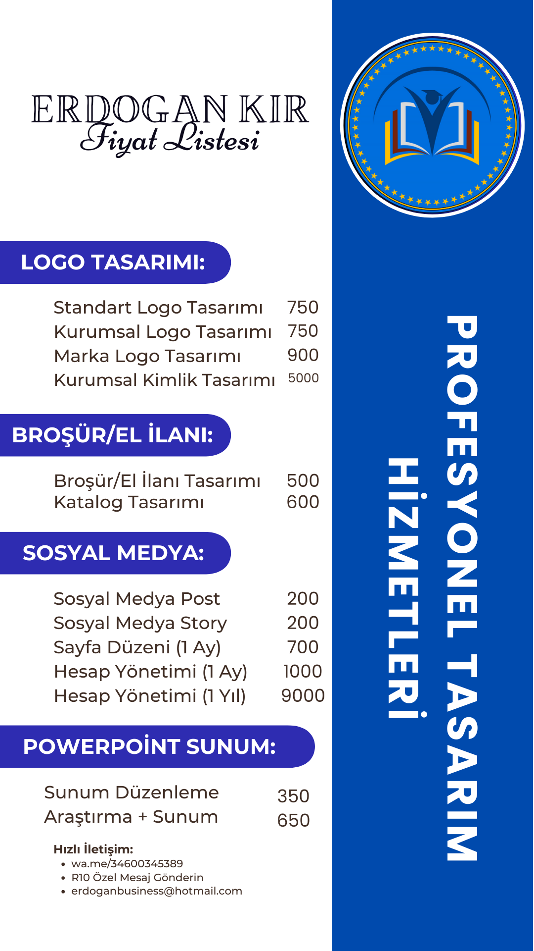 Profesyonel Tasarım Hizmetleri | Logo, Kurumsal Kimlik, Sosyal Medya ...
