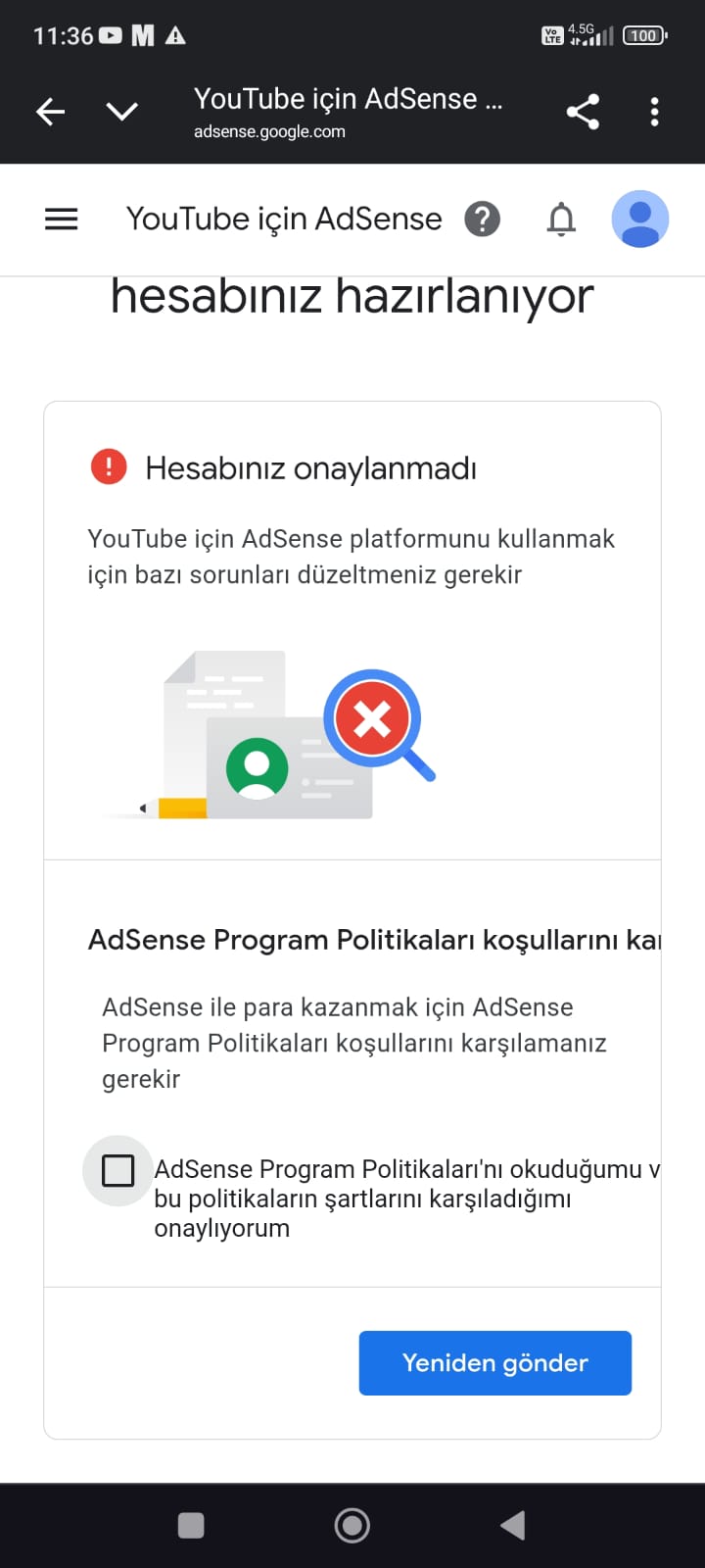 Adsense'den gelen AdSense başvurunuzu güncelleyin Maili - R10.net