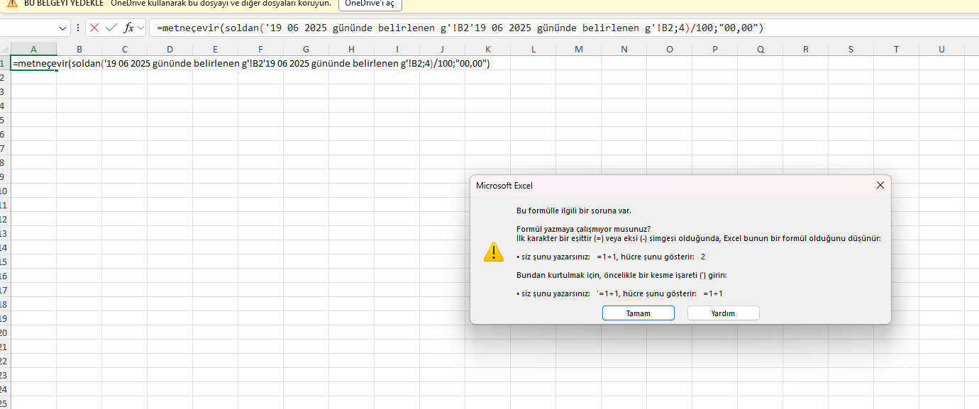 Excel formüller - R10.net