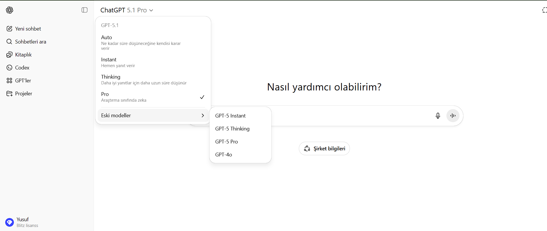 CHAT GPT 5.1 PRO Kendi Mailinize Tanımlı 75 TL'den Gidiyor Pro ve Plus ...