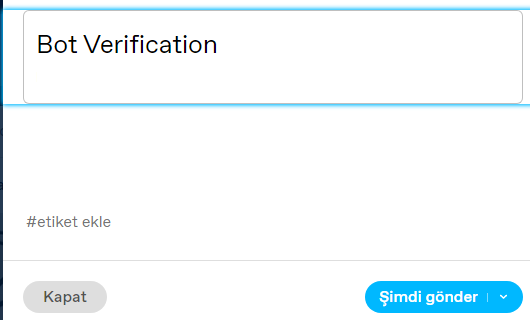 Sosyal medya link paylaşımında "Bot Verification" uyarısı - R10.net